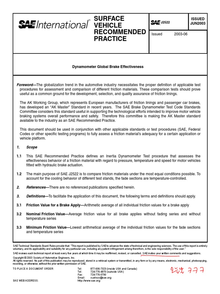 Ak Master(Sae j2522) | Horsepower | Brake