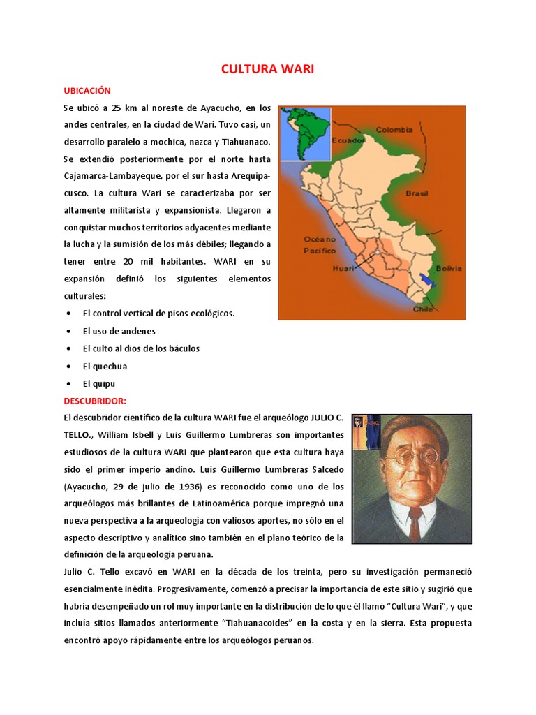 Cultura Wari | PDF | Imperio Inca | Arqueología