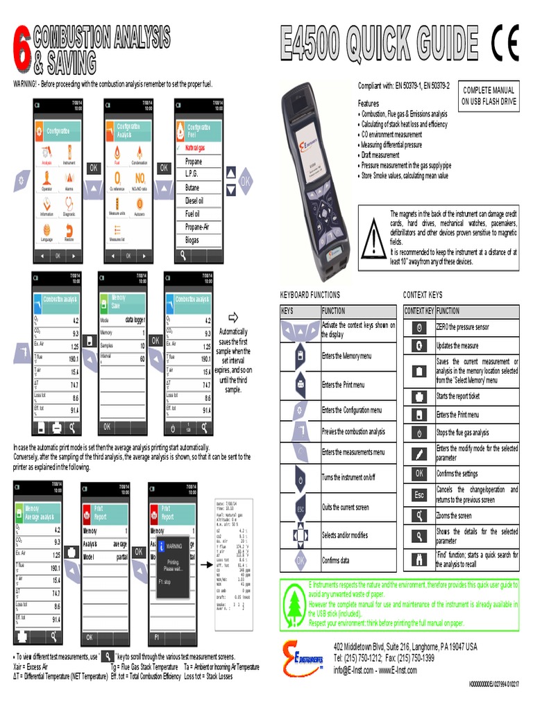 OK OK: Compliant With: EN 50379-1, EN 50379-2 Features Complete Manual ...