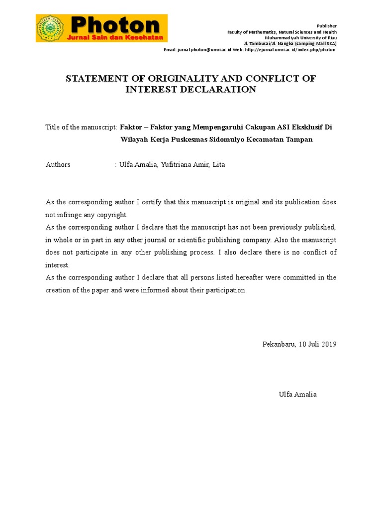 Statement of Originality-JP | PDF | Media Freedom | Intellectual Works