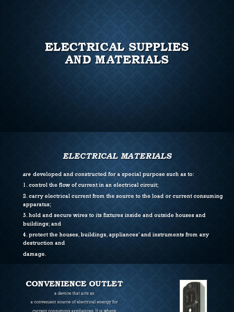 Essential Electrical Supplies List | PDF | Electrical Wiring ...
