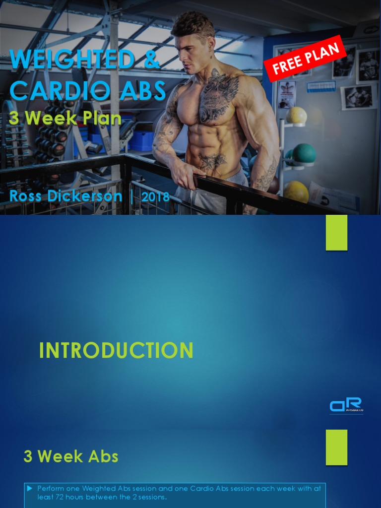 Ross Dickerson - WEIGHTED AND CARDIO ABS 2018 PDF | PDF | Weight ...
