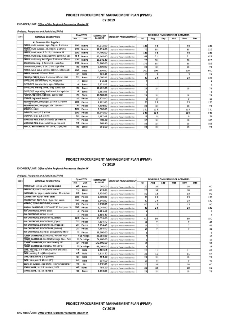 Revised PPMP 2020 With Apr | PDF | Envelope | Paper