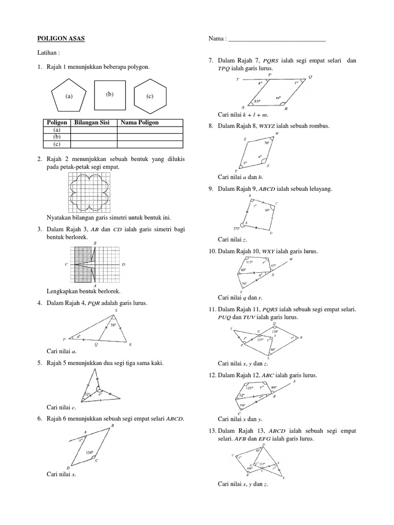 Poligon Asas | PDF