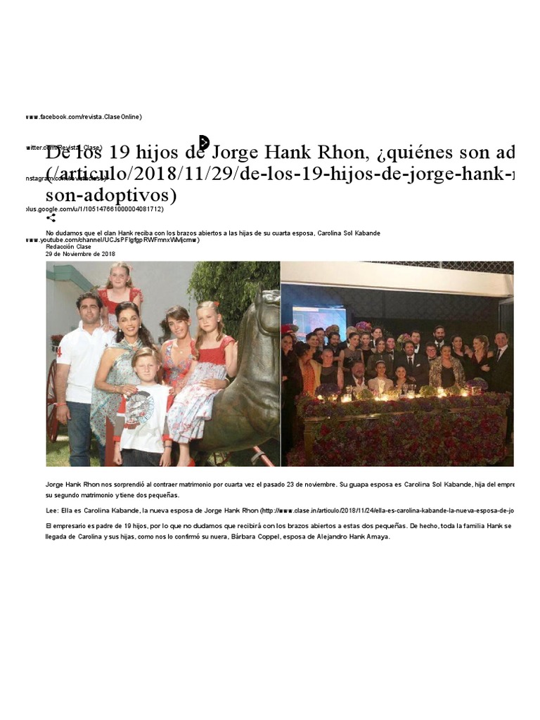 Hijos de Jorge Hank Rhon y su familia | PDF