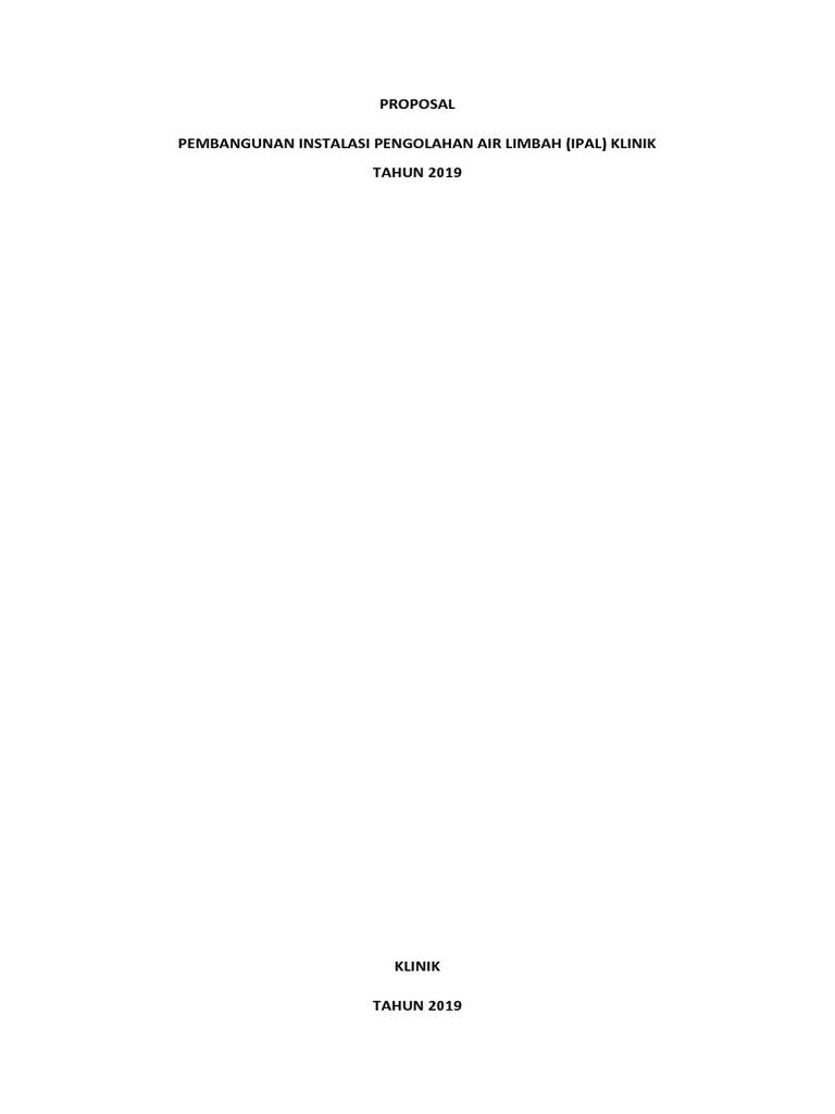 Proposal Ipal Klinik | PDF