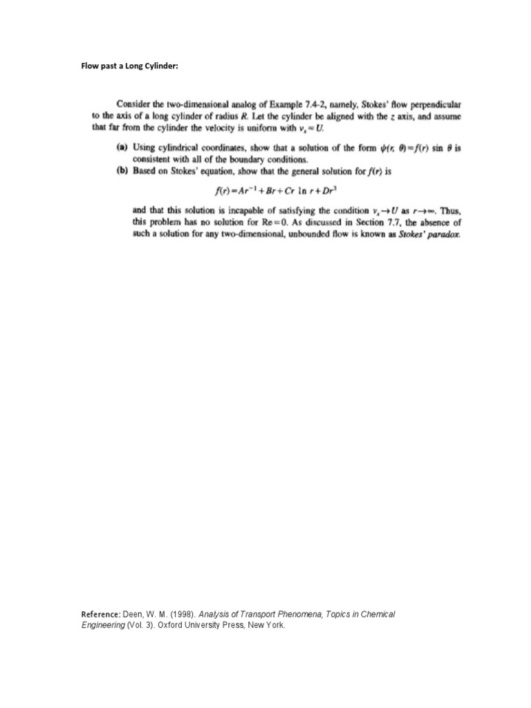 Flow Past Cylinder | PDF
