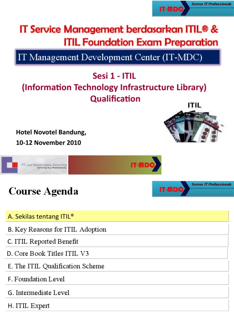 ITIL - Session 01 - ITIL Qualification | PDF | It Service Management ...