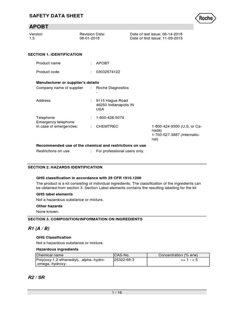 MSDS Spo B PDF | PDF | Toxicity | Solubility