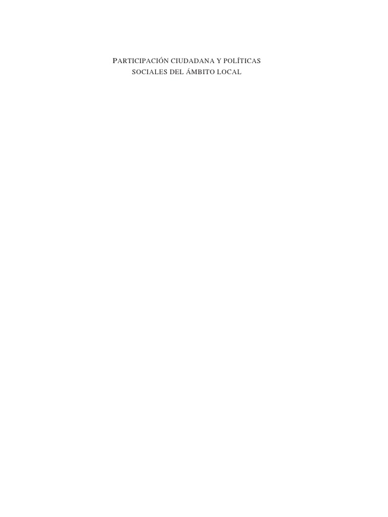 Alicia Ziccardi-Participacion Ciudadana y Politicas Sociales en El Ambito Local PDF | PDF ...