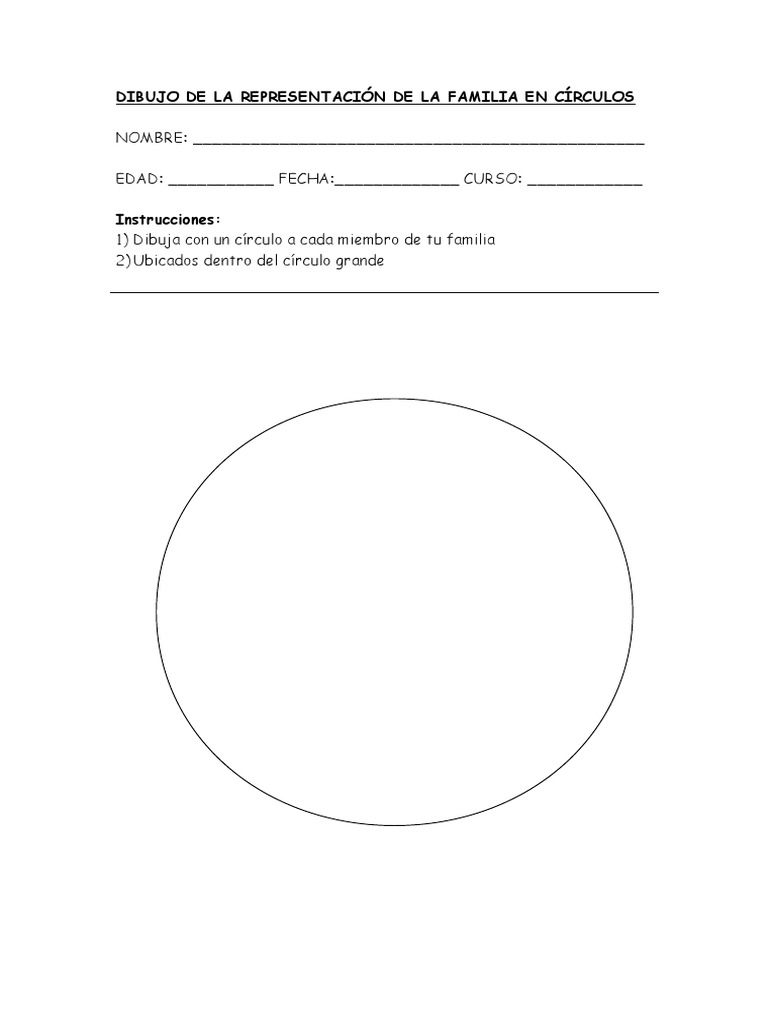 Dibujo Familiar en Círculos | PDF | Crecimiento personal y profesional ...