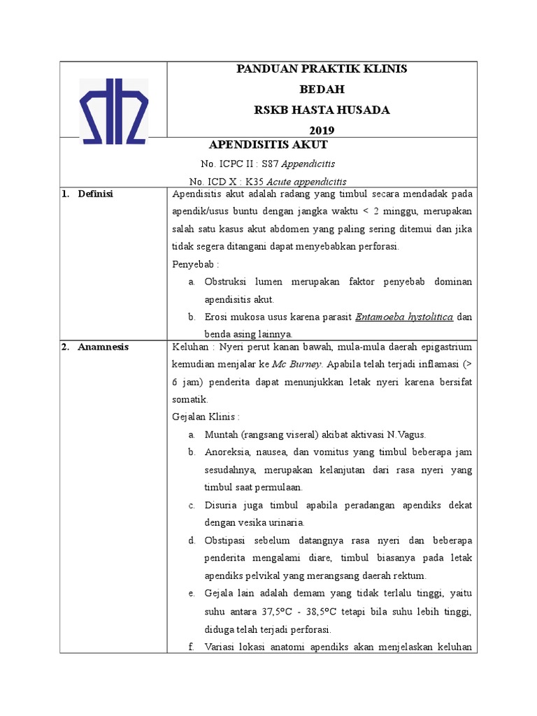 PPK Appendicitis | PDF