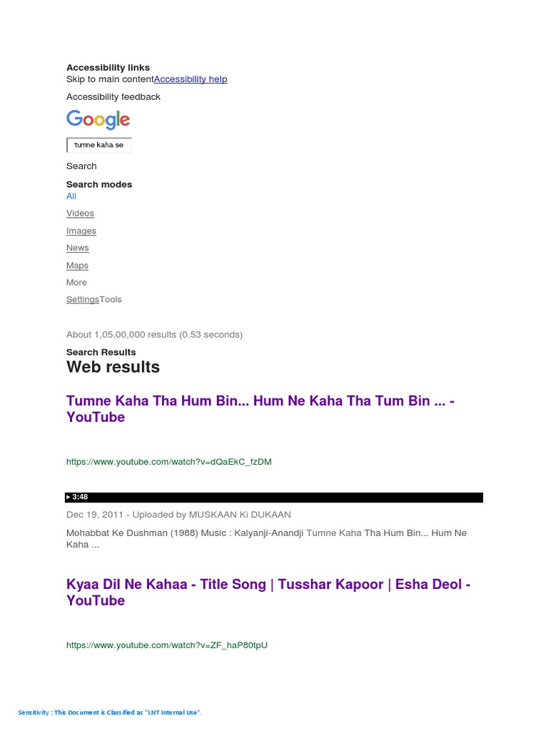 Web Results: Tumne Kaha Tha Hum Bin... Hum Ne Kaha Tha Tum Bin ...