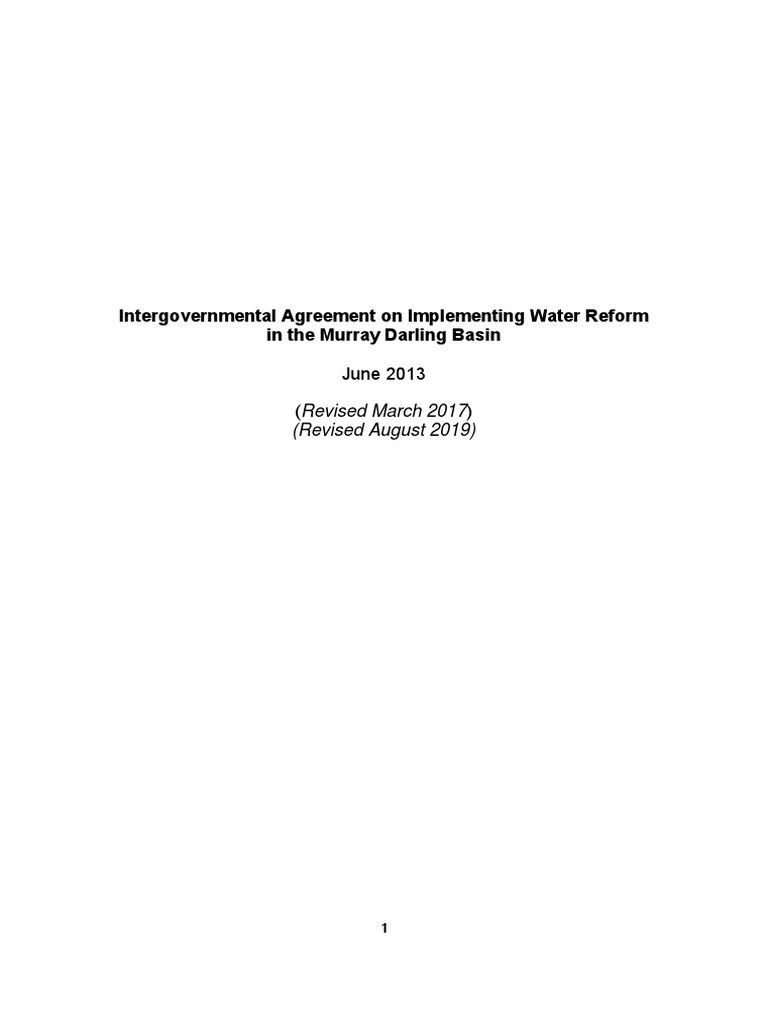 IGA Water Reform | PDF | Water Resources | Business