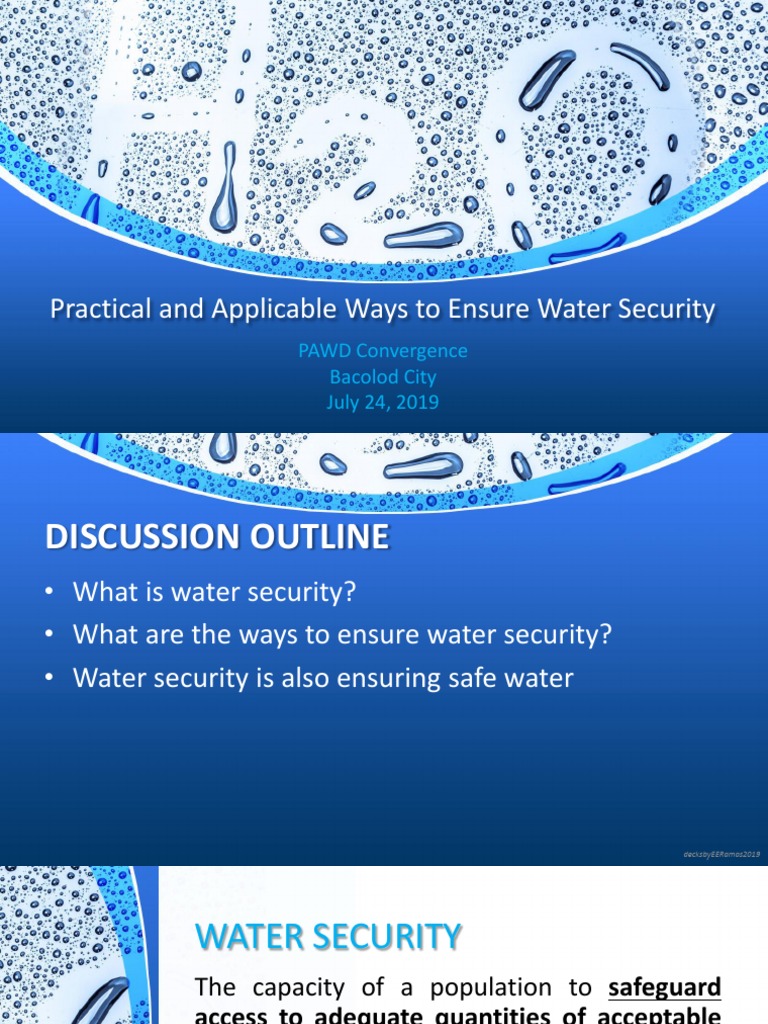 Session A1 - PAWD Convergence 2019 Water Security | PDF | Water ...