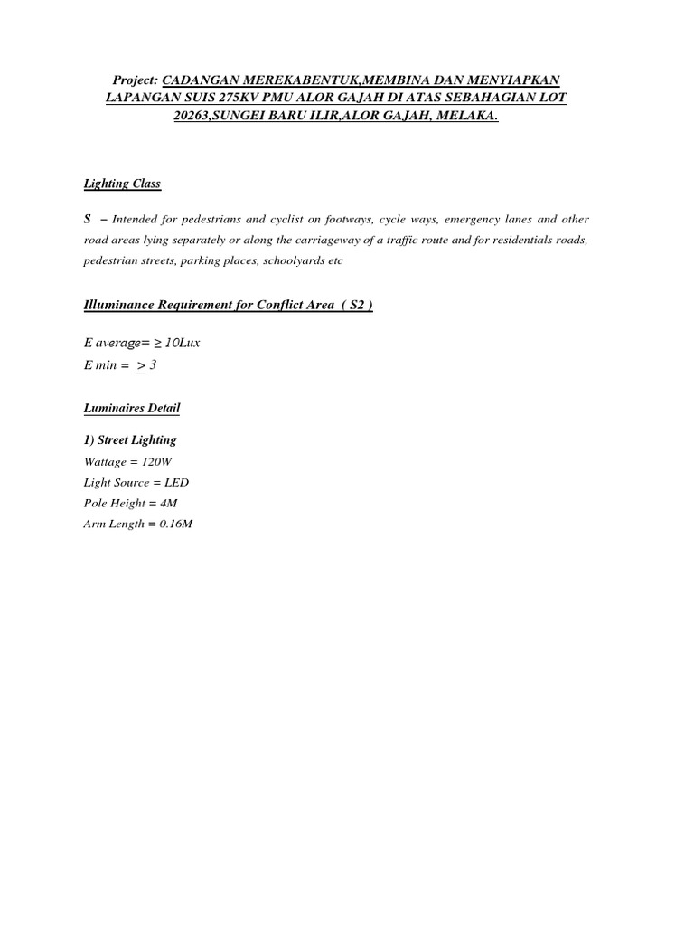 Lux Simulation Report for PMU Alor Gajah | PDF | Lighting ...