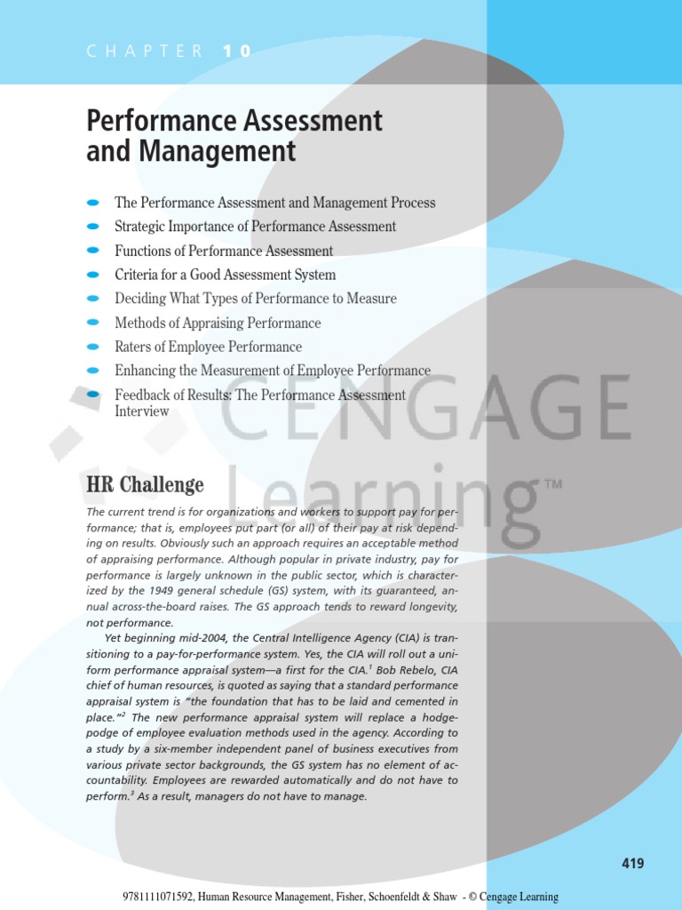Fisher ch10 PDF | Download Free PDF | Performance Appraisal | Goal