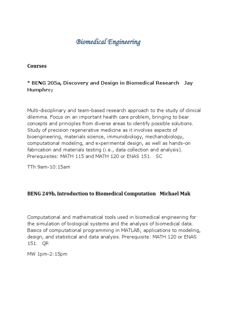 Biomedical Engineering | PDF | Biomedical Engineering | Medical Imaging