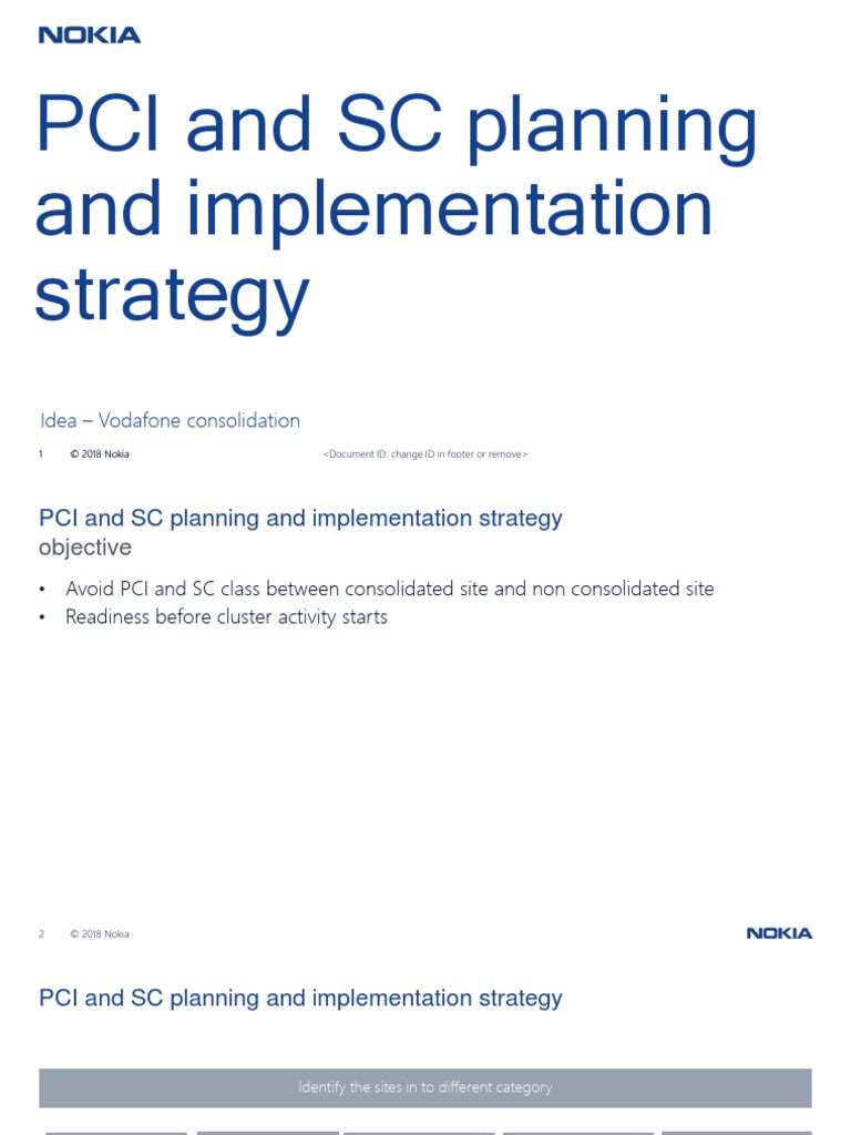 PCI and SC Planning and Implementation Strategy: Idea - Vodafone ...