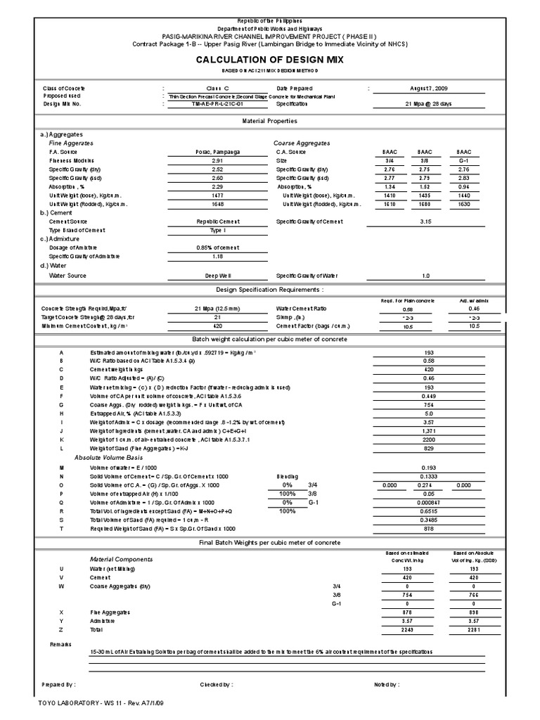 Class C | PDF | Concrete | Cement