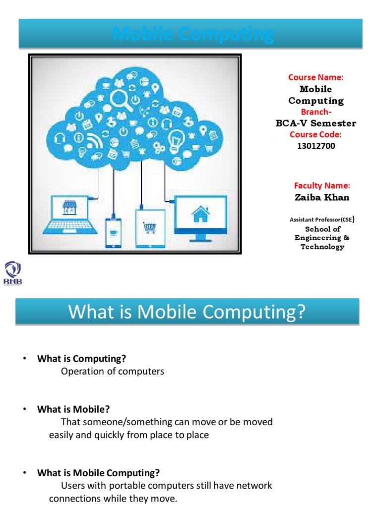 Mobile Computing: Course Name | PDF | Mobile Computing | Wireless