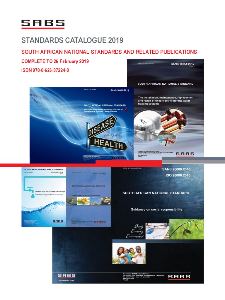 Sabs - Standards Catalogue 2019 | PDF | Mail | United States Postal Service