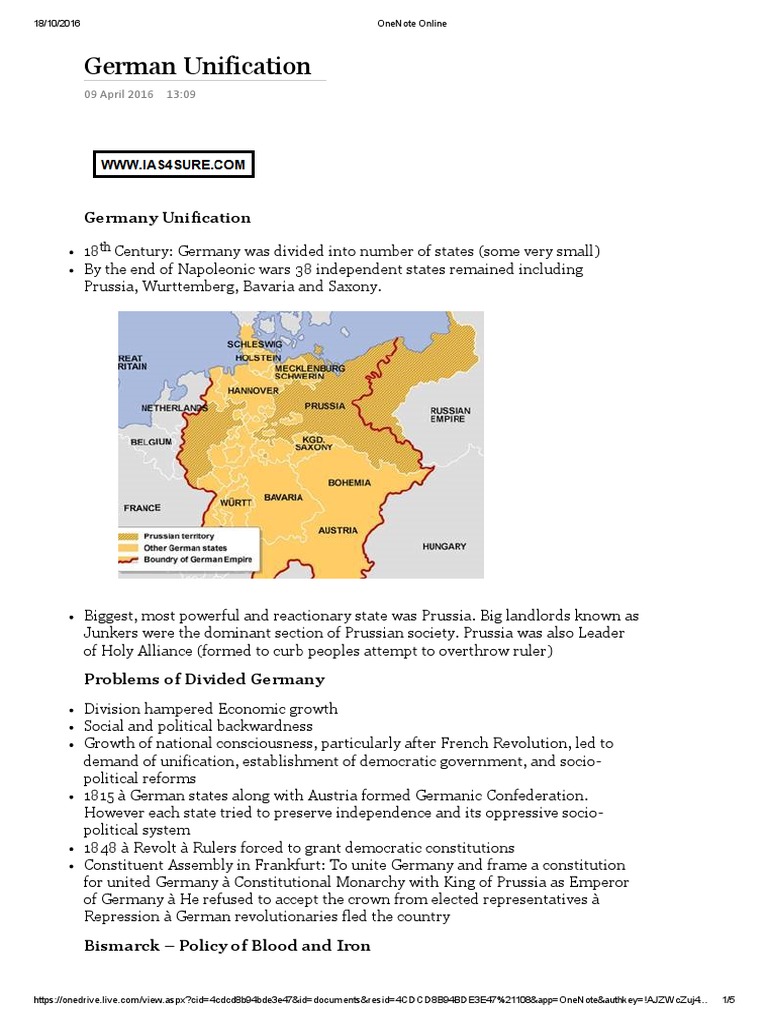 Germany's Unification Under Bismarck | PDF | Otto Von Bismarck ...