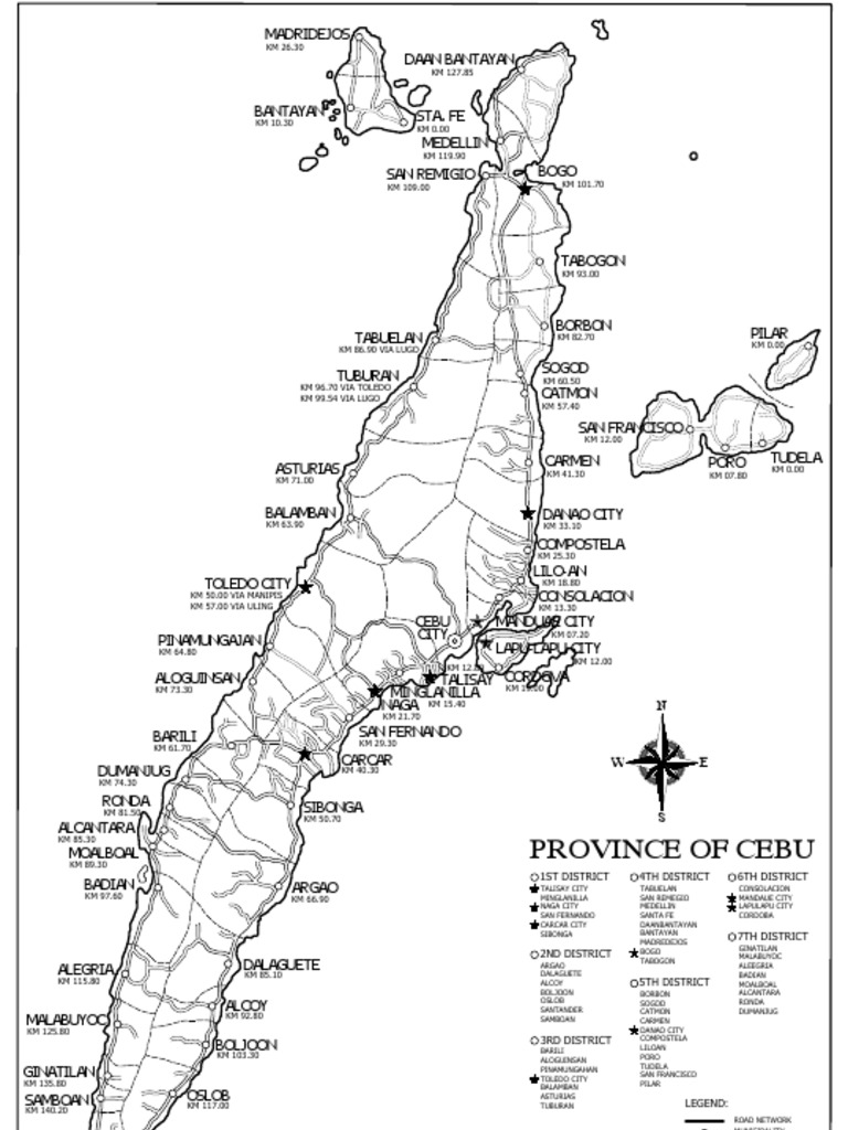 Cebu Map | Download Free PDF | Cebu