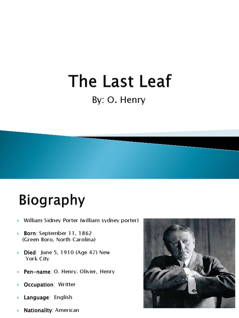 The Last Leaf | PDF | O. Henry