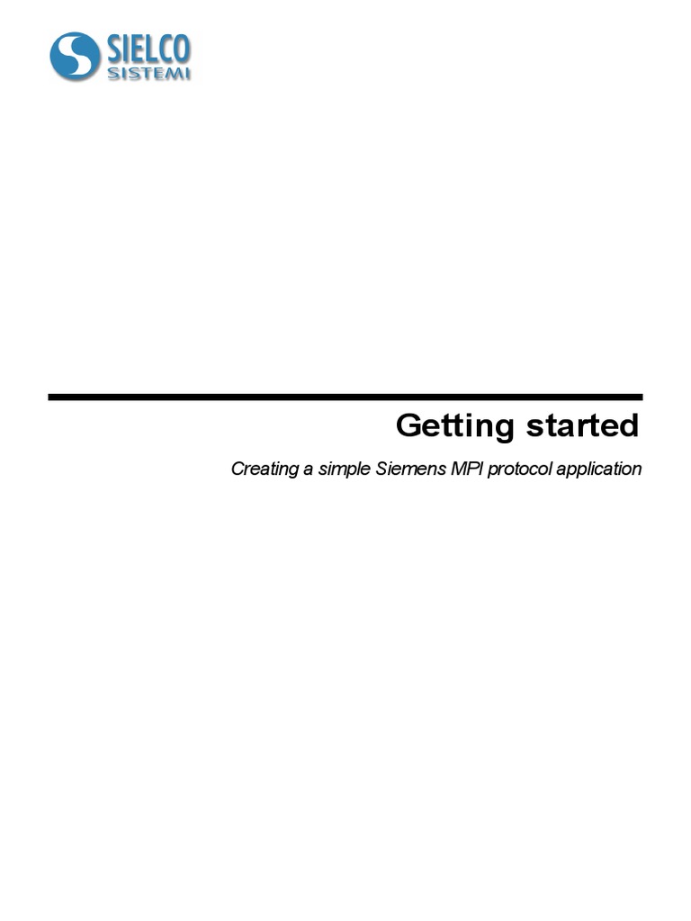 Getting Started Creating A Simple Siemens Mpi Protocol Application Pdf Programmable Logic