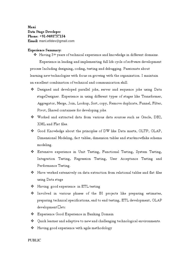 Mani Data Stage | PDF | Software Development | Information Management