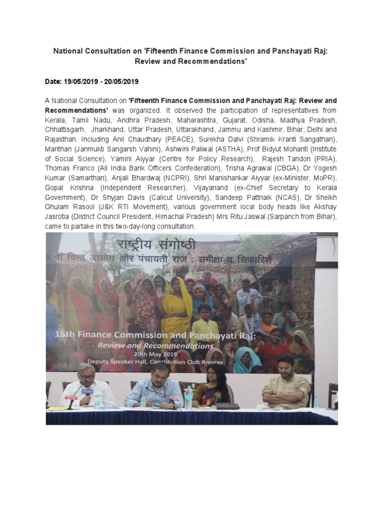 15th Finance Commission - Review & Recommendations | PDF ...