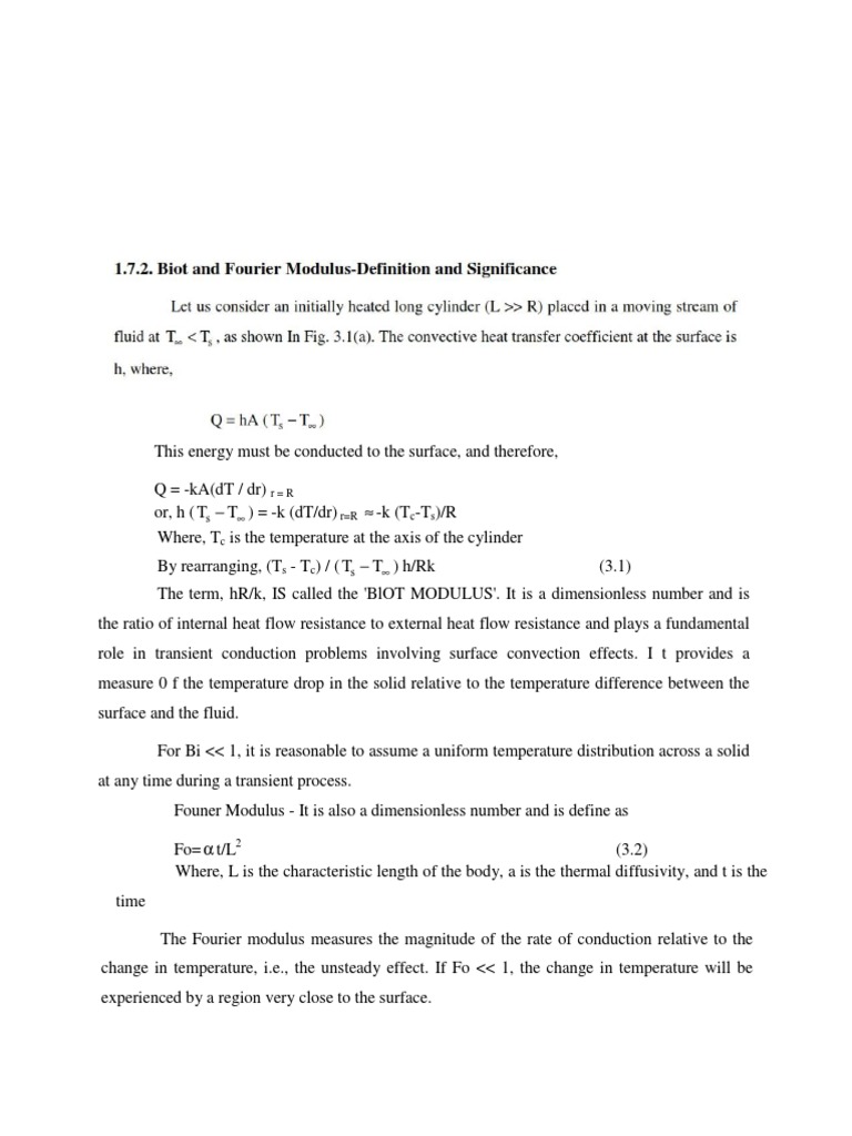 1 5 Unsteady Heat Conduction Pdf Thermal Conduction Heat Transfer