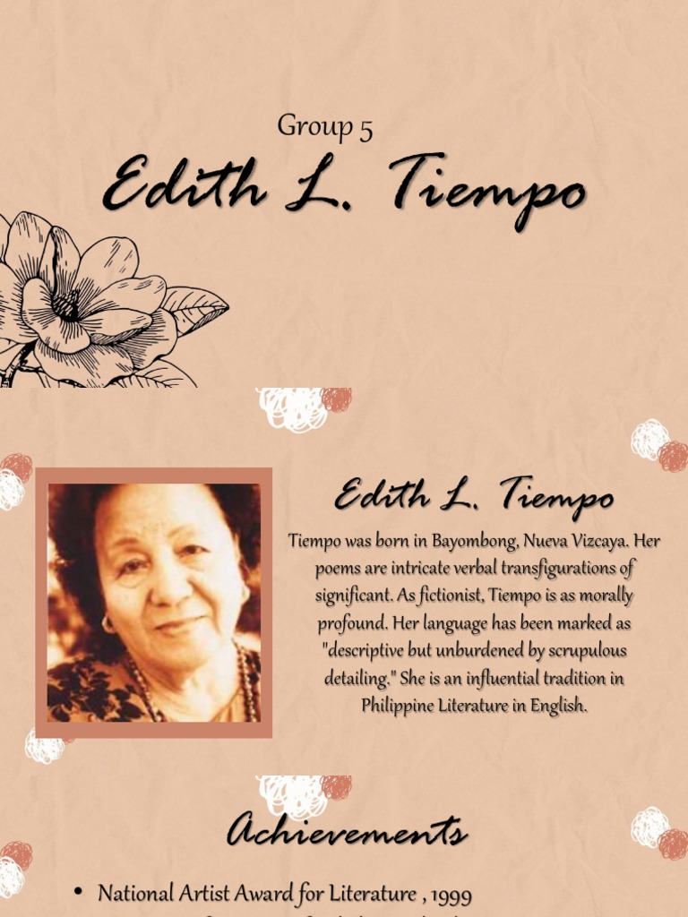 Edith L. Tiempo: An Influential Filipino Poet and Novelist | PDF