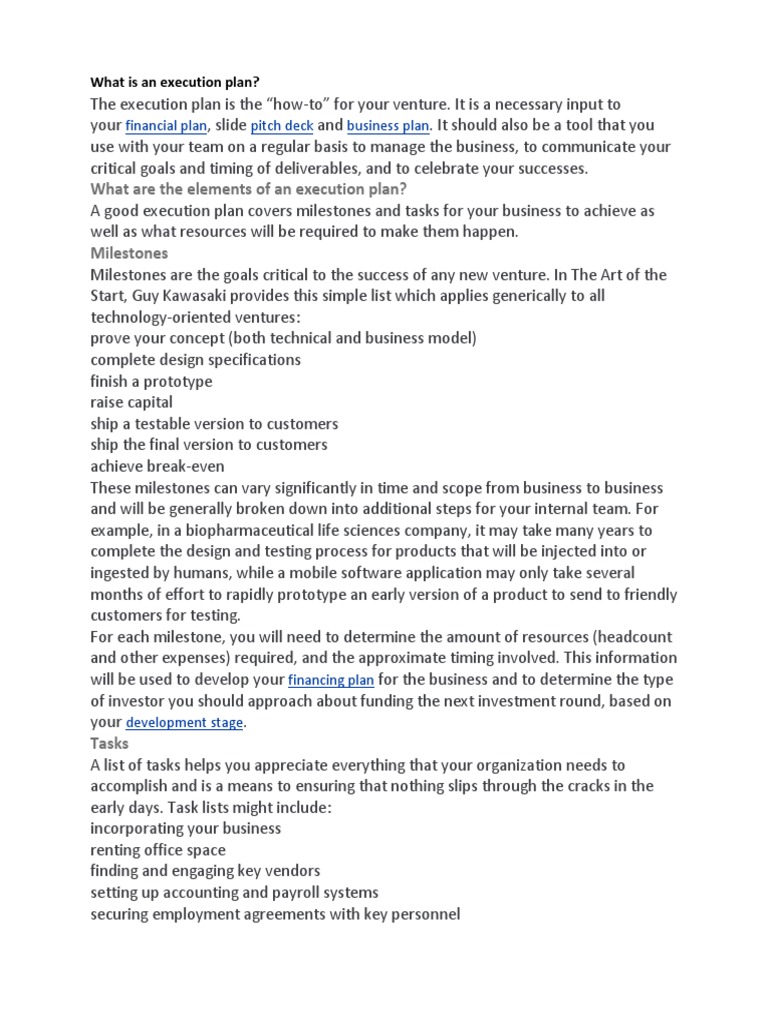 What Is An Execution Plan | PDF | Investor | Insurance