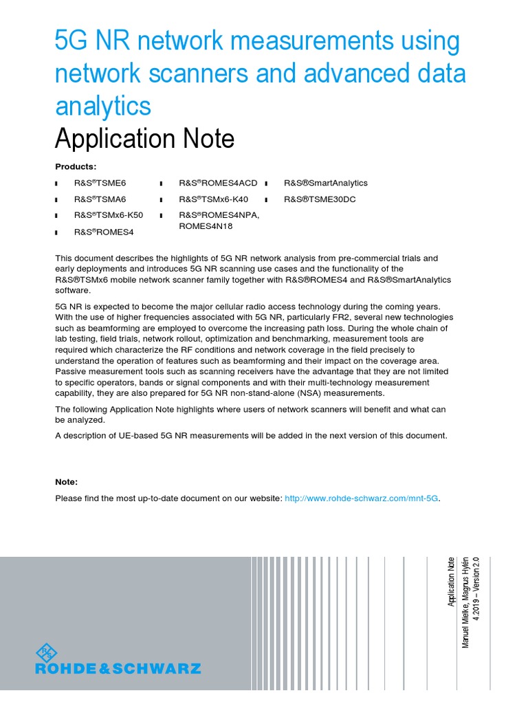 Measurement 5G Drive Test | PDF | Signal To Noise Ratio | Computer Network