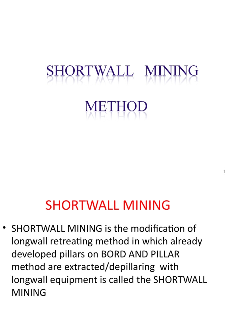 Shortwall Mining Method Overview | PDF | Nature