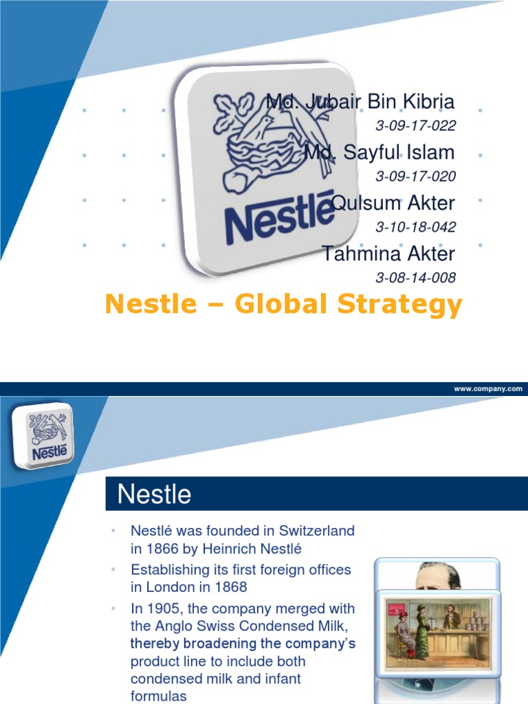 Nestlé's Global Strategy Overview | PDF | Nestlé | Brand