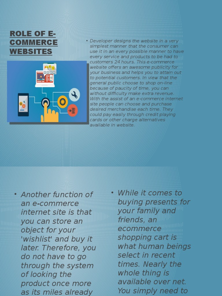 Role of E-Commerce Websites | PDF | Search Engine Optimization | Web ...