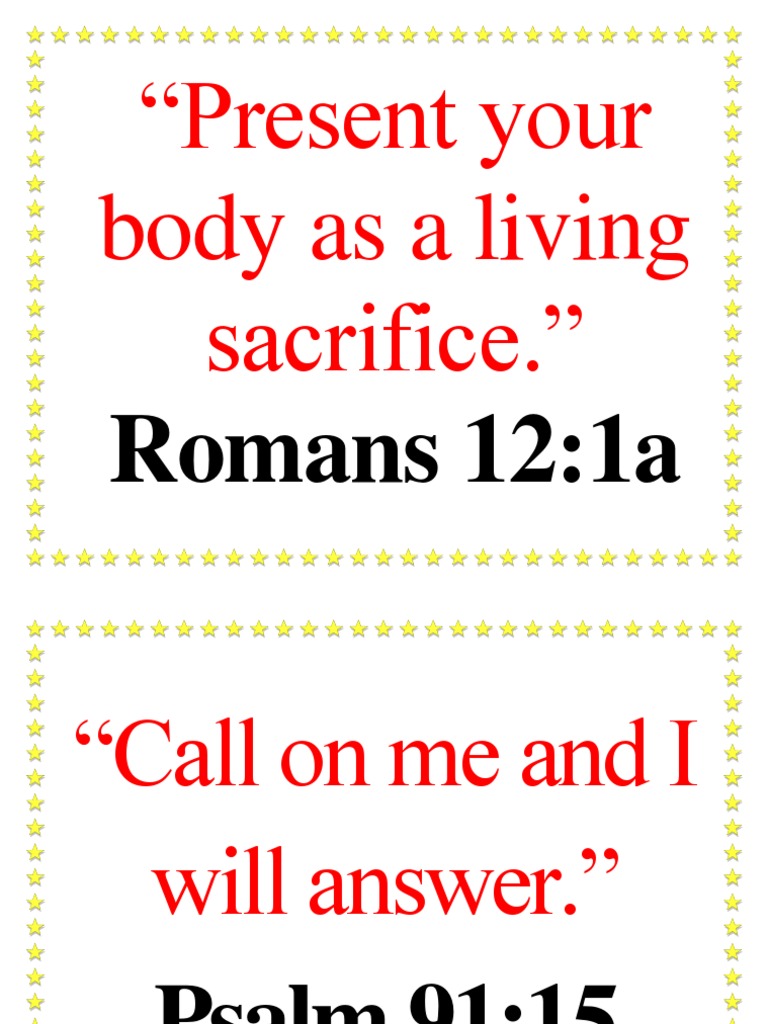 Present Your Body As A Living Sacrifice. | PDF