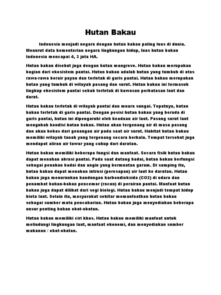 Hutan Bakau | PDF