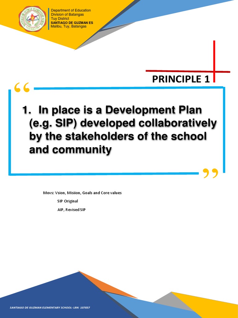 Batangas Elementary School Development Plan Documents | PDF ...