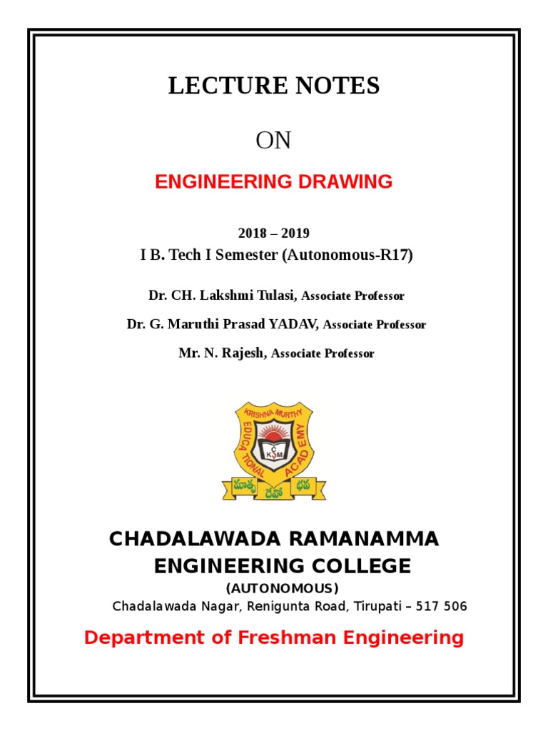 Engineering Drawing PDF | Download Free PDF | Ellipse | Perpendicular