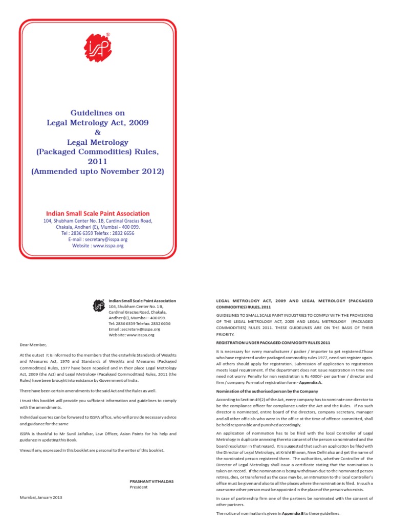 Legal Metrology | PDF | Weight | Retail