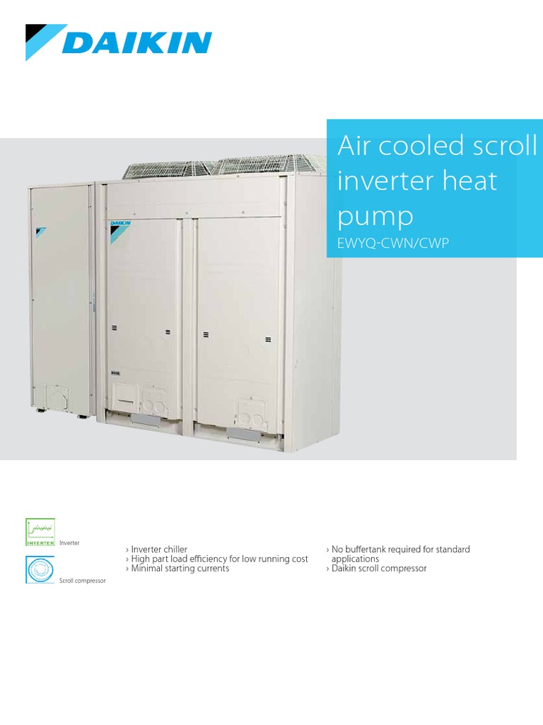 EWYQ-CWN CWP Product Flyer ECPEN17-444 English | PDF | Air Conditioning ...