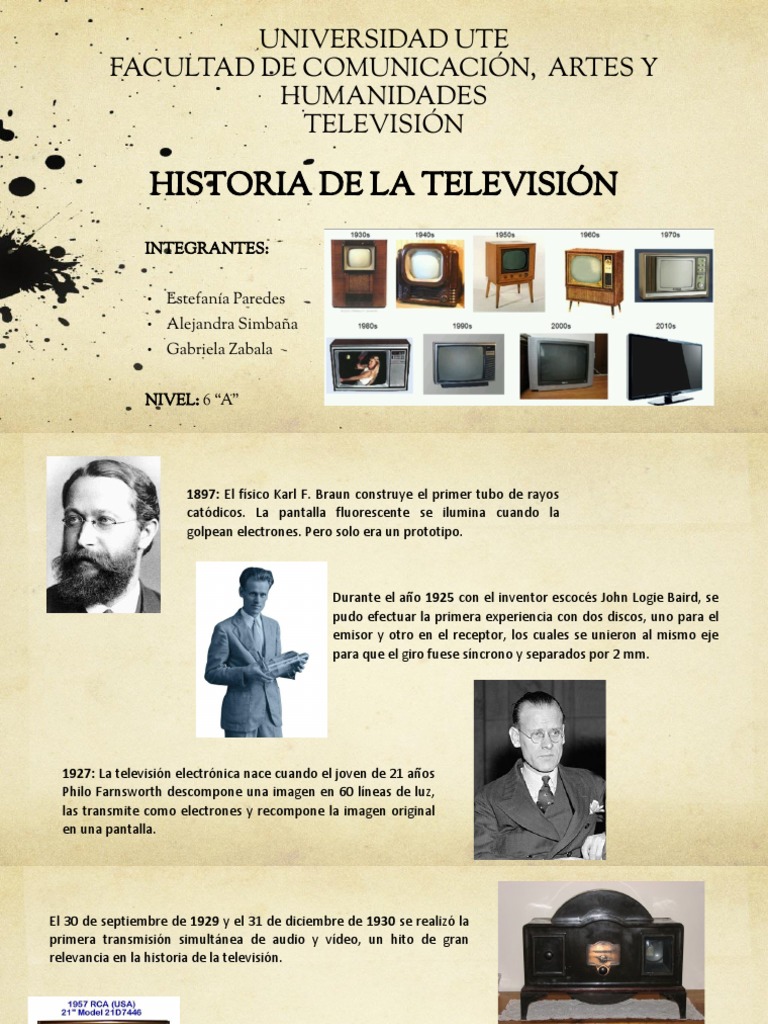 Historia de La Televisión | PDF | Televisión | Tecnología de ...