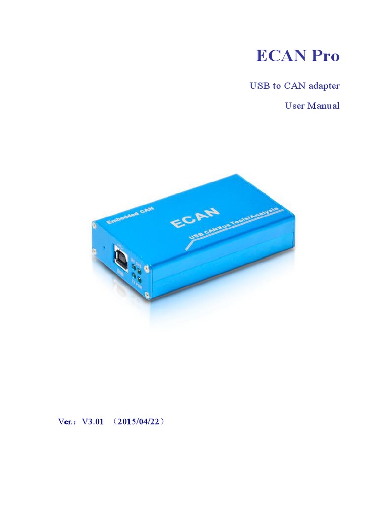 A Concise and Insightful Guide to Using the ECAN Pro USB to CAN Adapter ...