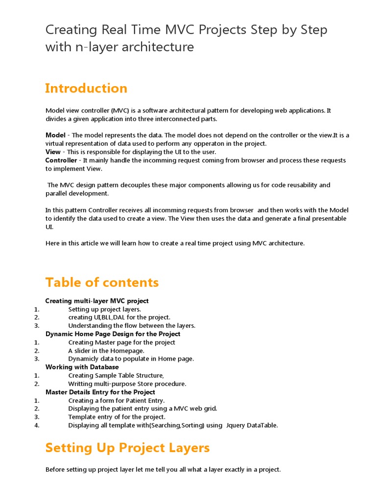 Mvc Project Step By Step Pdf Class Computer Programming Computer Engineering