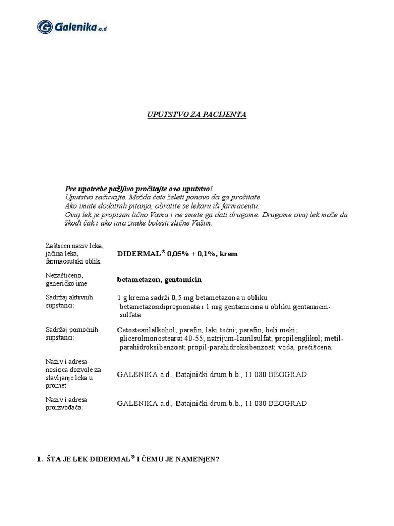 Didermal Krem Pil PDF | PDF