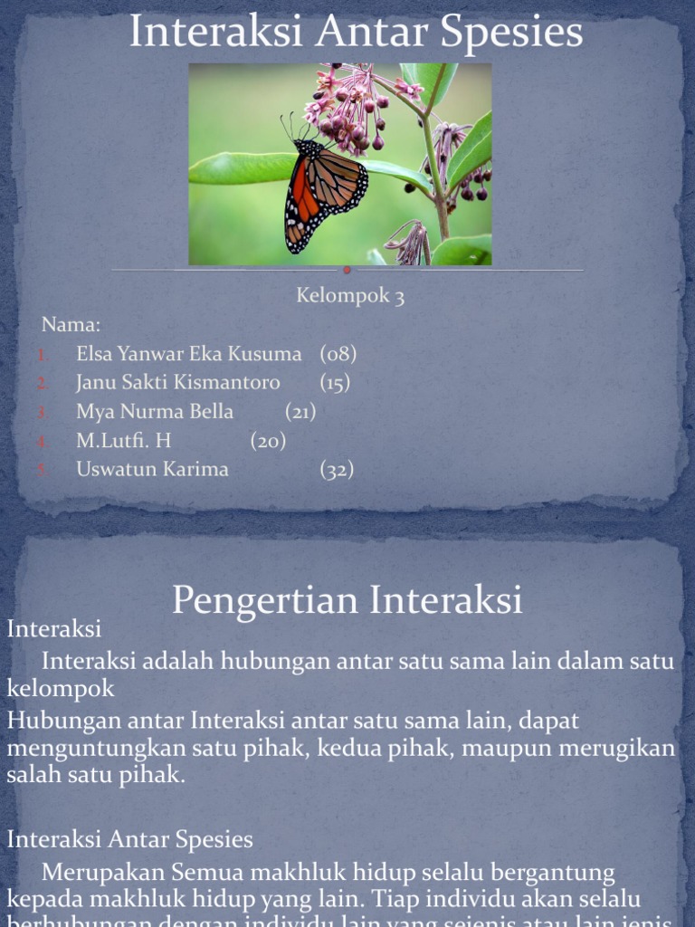 Jenis Interaksi Antar Spesies dalam Ekologi | PDF | Sains & Matematika